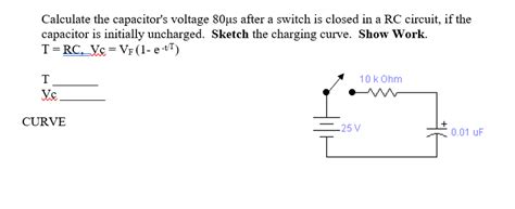 Solved Calculate The Capacitor S Voltage Us After A Switch Chegg Com
