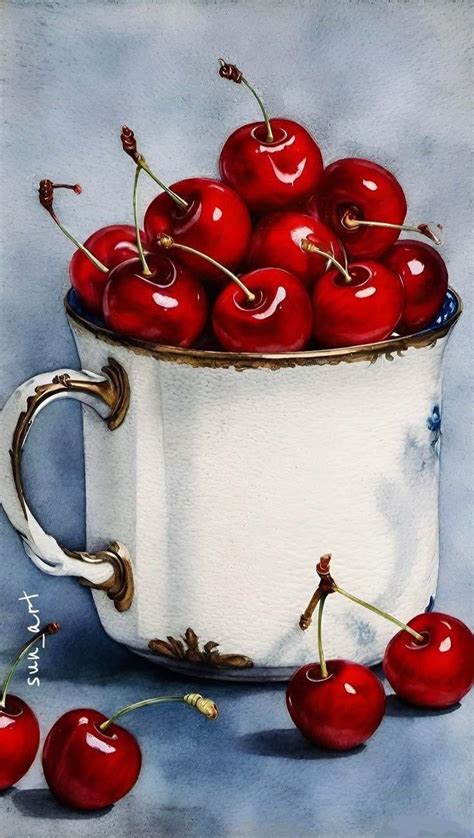 Пин от пользователя Hac на доске Fruit в 2025 г Цветочные картины Живопись фруктов Картины