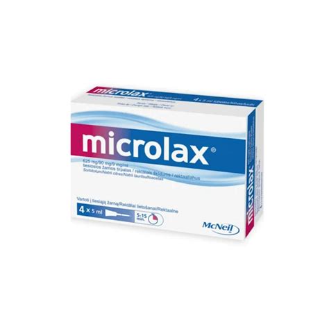 Microlax 4x5 Ml Treatment Of Constipation Or Conditions Requiring Facilitated Bowel Movements