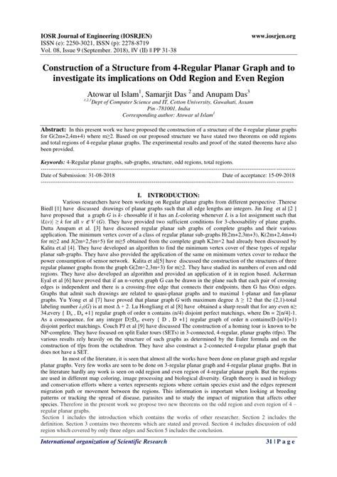 PDF Construction Of A Structure From Regular Planar Graph And To Investigate Its