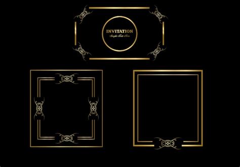 이중 사각형 프레임 템플릿 이중 선 프레임 초안 요소 기하학적 벡터 일러스트 레이 션 프리미엄 벡터