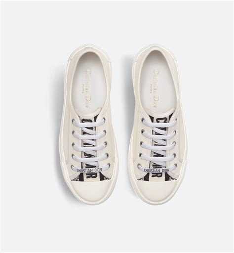 Walkndior Sneaker Met Plateauzool Wit Katoen Dior