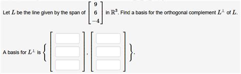 solved 9 let l be the line given by the span of 6 in r3