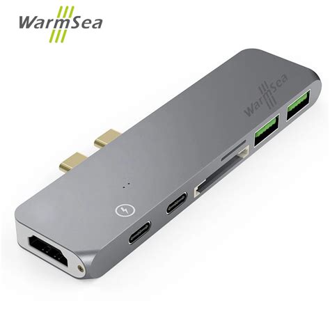 Usb Type C Hub Thunderbolt Adapter Type C Dock With Hdmi K Dongle Combo Usb Ports Micro