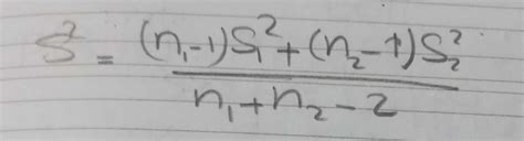 Derivation For Pooled Variance Raskstatistics