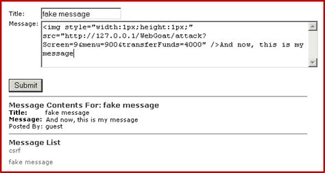 OWASP WebGoat Cross Site Request Forgery Aldeid