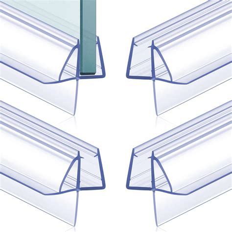 4 Pcs Frameless Shower Door Bottom Seal 316 X 36 Clear Pvc Glass