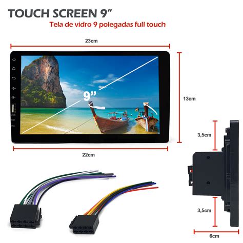 Central Multimídia 9 Polegadas 1 Din Usb Bluetooth Espelhamento Smartphone Android Ios Dy Auto