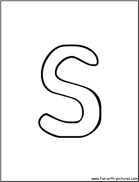 S In Bubble Letters Coloring Pages Coloring Pages