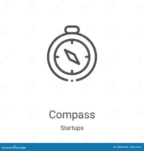 Compass Icon Vector From Startups Collection Thin Line Compass Outline Icon Vector Illustration