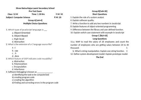 Set 3 Computer Science Pdf