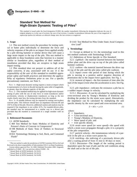 pdf standard test method for high strain dynamic testing of
