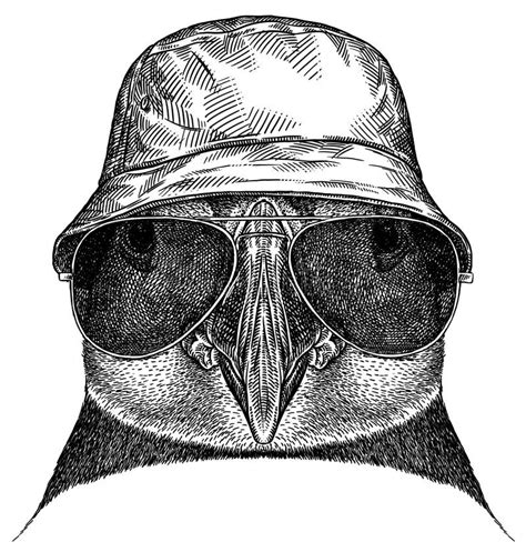 Foca Isolata Di Enfossa Bianca E Nera Illustrazione Di Puffin