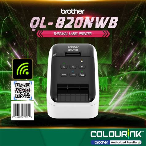 Brother Ql 820nwb Label Printer Wifi Bluetooth Network Labelling