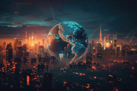 Premium Photo Global Communication Network Concept Environmental Technology Sustainable