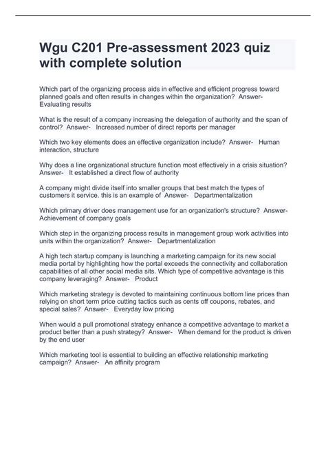 Wgu C201 Pre Assessment 2023 Quiz With Complete Solution Wgu C201 Stuvia Us