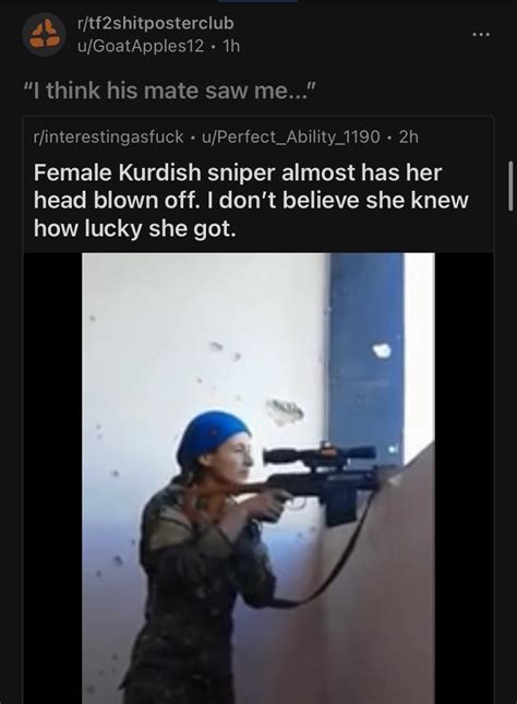 Tf Players When A Woman Nearly Gets Her Head Fucking Blown Off Its A