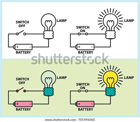 Electronic Circuit Lighting Lamp Diagram Stock Vector Royalty Free