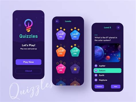 Quizzles Mobile App Ui Design