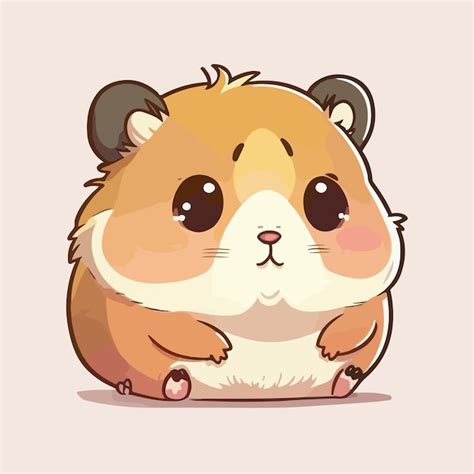 Premium Vector Cute Hamster Cartoon Style