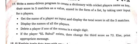 Solved 17 Write A Menu Driven Program To Create A