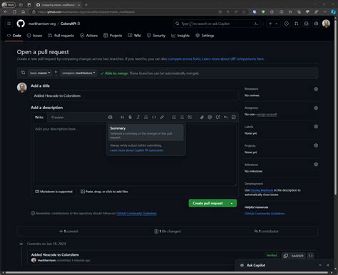 Pull Request Summaries Github Copilot Hands On Lab