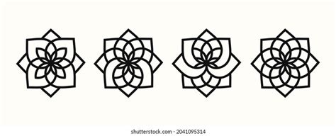 Set Black Geometric Shape Design Element Stock Vector Royalty Free 2041095314 Shutterstock