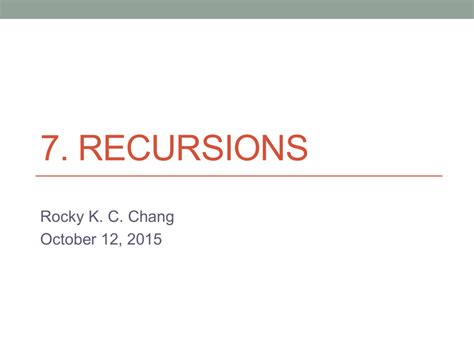 recursions comp