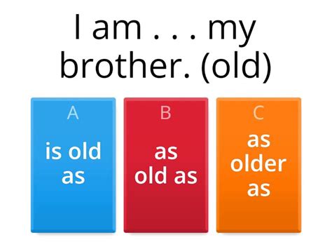 Comparatives Of Equality Questionário