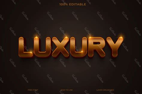 Effet De Texte Avec Style De Police De Luxe Fichier Psd Photoshop Gratuit