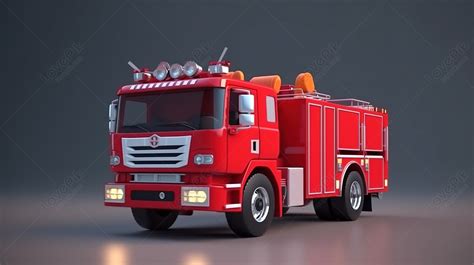 깨끗한 흰색 배경에 소방차 3d 렌더링 3d 배경 소방차 배경 차량 배경 이미지 Hd 3d 소방차 차량 배경 사진