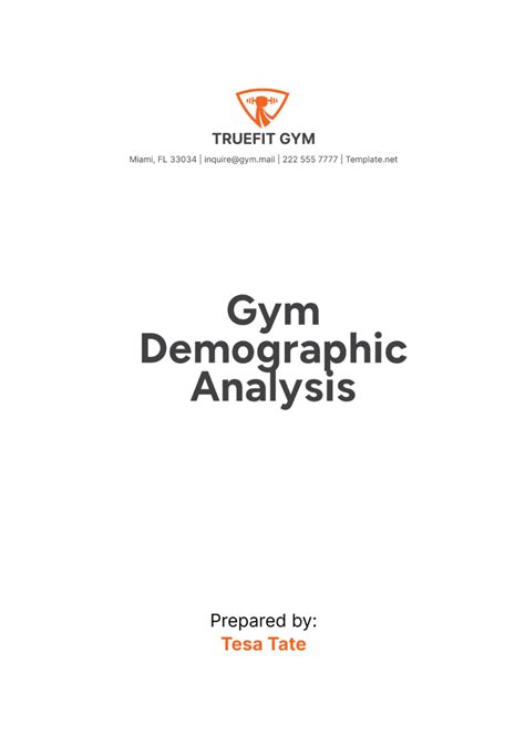 Free Gym Demographic Analysis Template To Edit Online