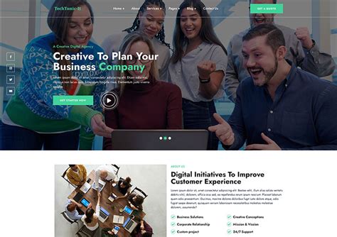 响应式it互联网seo优化公司业务网站网页html5模板 云部落资源网