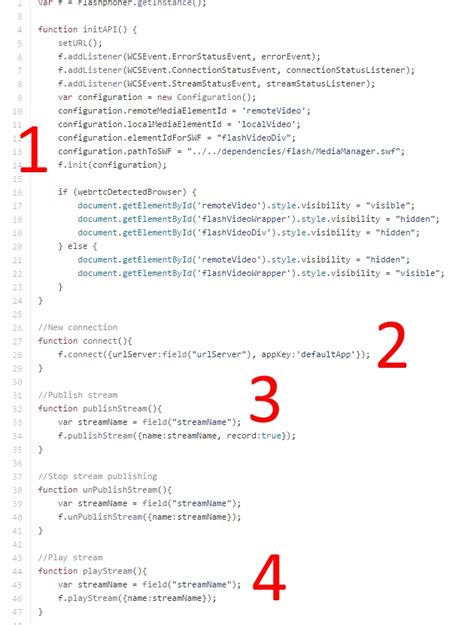 Embedding A Player For Playing Rtmp Stream From A Live Encoder As Webrtc Flashphoner Streaming
