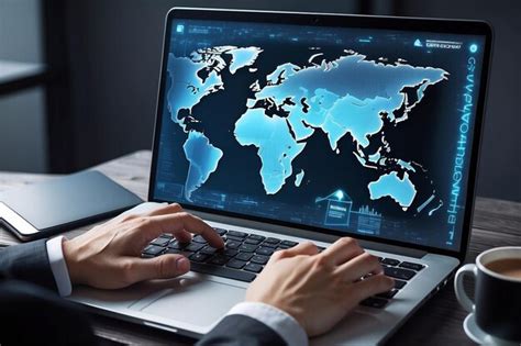 Network Security System Personal Data Information On Laptopinformation And Cyber Security