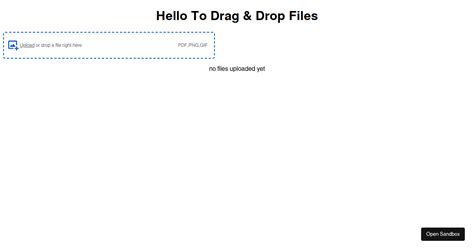 React Drag Drop Files Examples Codesandbox