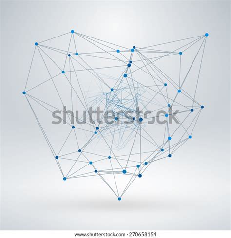 Wireframe Polygonal Element Abstract 3d Object Stock Vector Royalty Free 270658154 Shutterstock