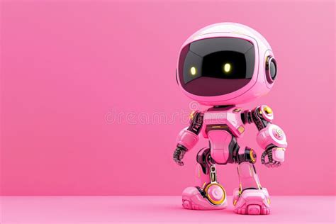 A Cute Robot Ai Character 3d Render Style Illustration Stock Illustration Illustration Of
