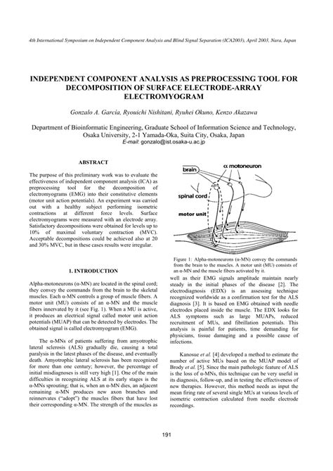 Pdf Independent Component Analysis As Preprocessing Tool For Decomposition Of Surface