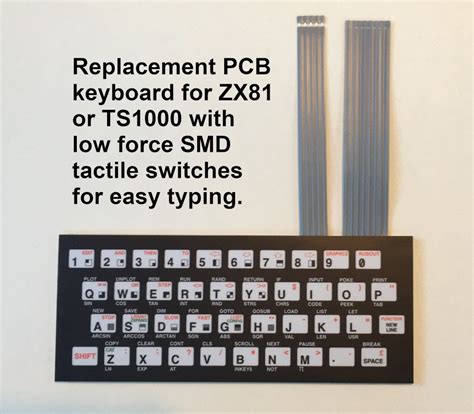 Upgrade Replacement Sinclair Zx81 Timex Ts1000 Keyboard With Tactile Feel Etsy