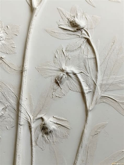 Купити Велике гіпсове квіткове настінне панно Skrynya Ua