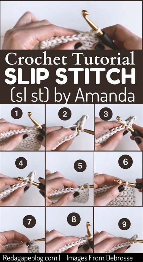 How To Crochet Slip Stitch Sl St Tutorial For Beginners Red Agape
