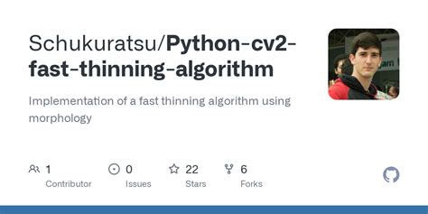 Github Schukuratsupython Cv2 Fast Thinning Algorithm Implementation Of A Fast Thinning