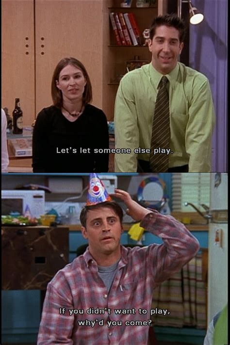 Joey Puts On His Party Hat At The Party And Gets Angry At Ross On Friends