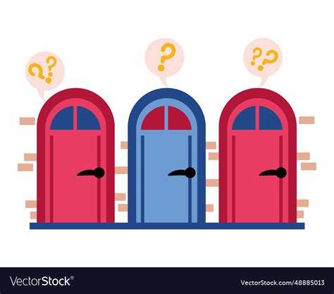 Doors Choice Making Decision Royalty Free Vector Image