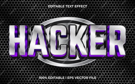 Premium Vector Hacker Editable Text Effect Lettering Typography Font