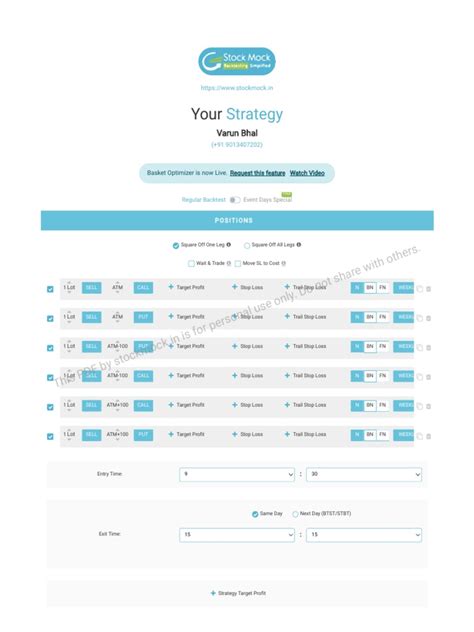 Stock Mock Backtest Index Strategies Pdf Financial Markets