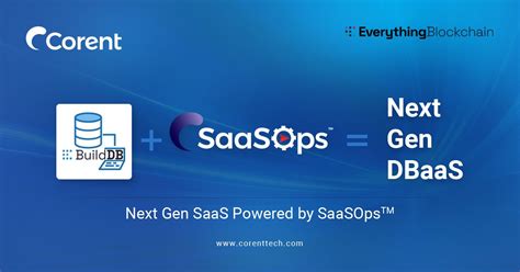 Corents Saasops™ Powers Everything Blockchains Next Gen “database As A Service” On Aws Cloud
