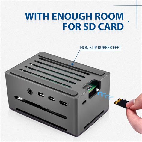 geeekpi raspberry pi 4 carcasa de aluminio con enfriador de torre de