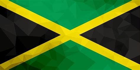 자메이카 다각형 플래그입니다 모자이크 현대 배경입니다 기하학적 디자인 0명에 대한 스톡 벡터 아트 및 기타 이미지 0명 3차원 형태 건축물 Istock